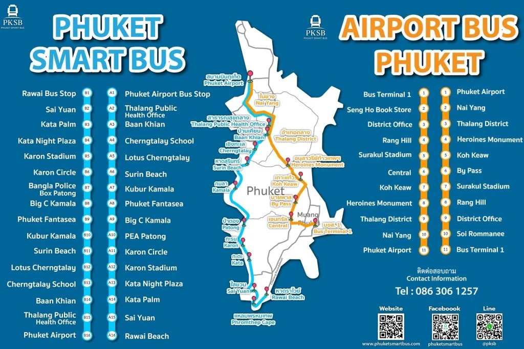 Phuket Smart Bus, au départ de l'aéroport jusquà Rawai